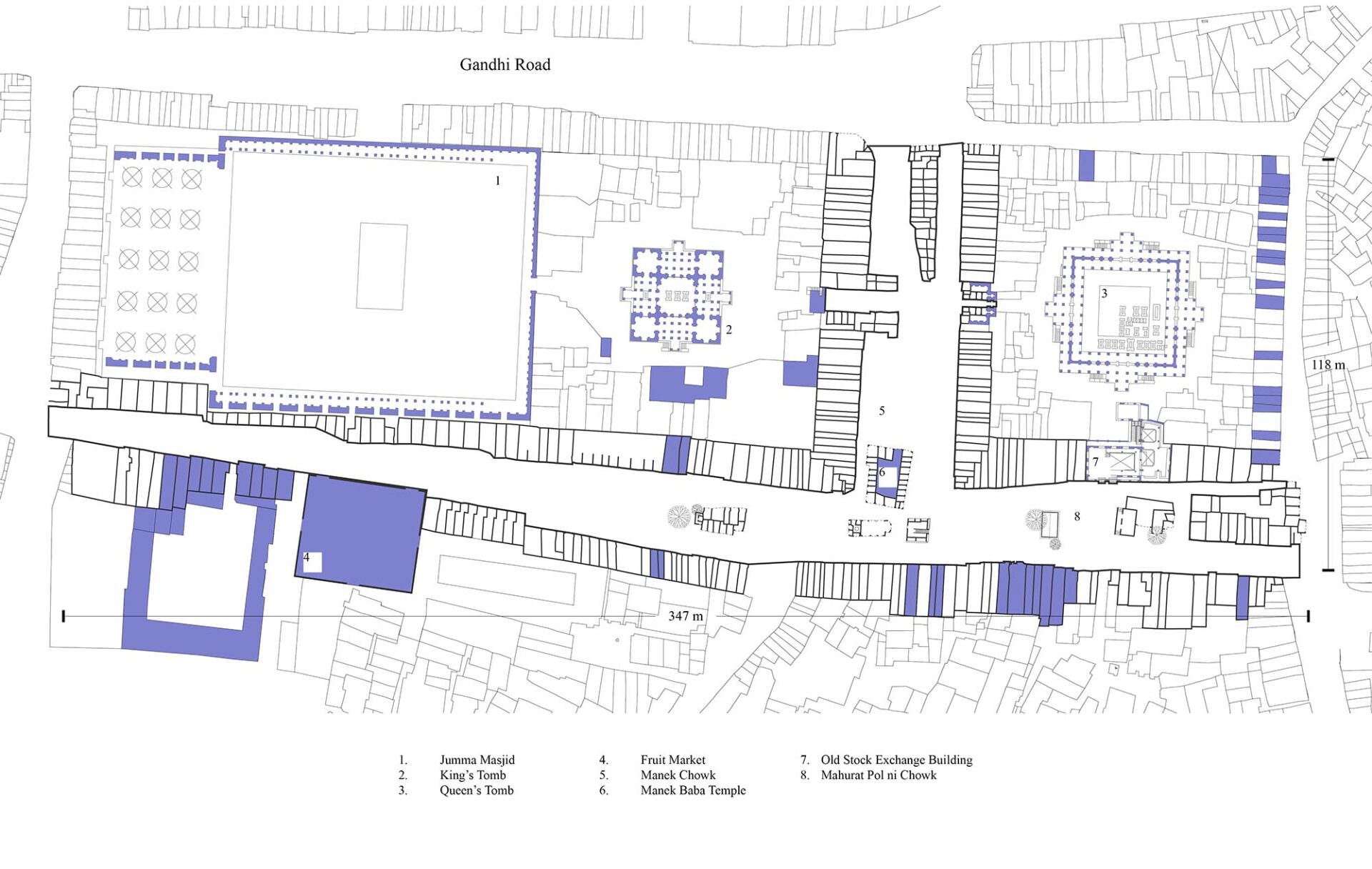 Research And Design for Manek Chowk Precinct, 2022 - Productive Urbanism